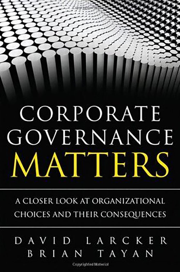 CGRI Books on Corporate Governance | Stanford Graduate School of Business